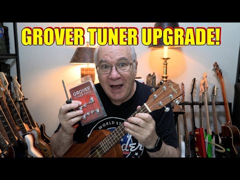 INSTALLING GROVER TUNERS AND RESTRINGING A SOPRANO UKULELE - YouTube