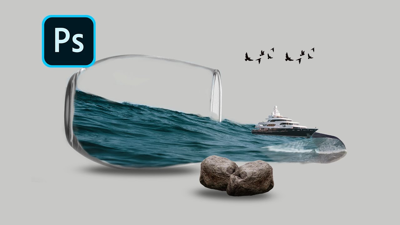 Glass Sea Digital Art Manipulation || Photoshop Tutorial - YouTube