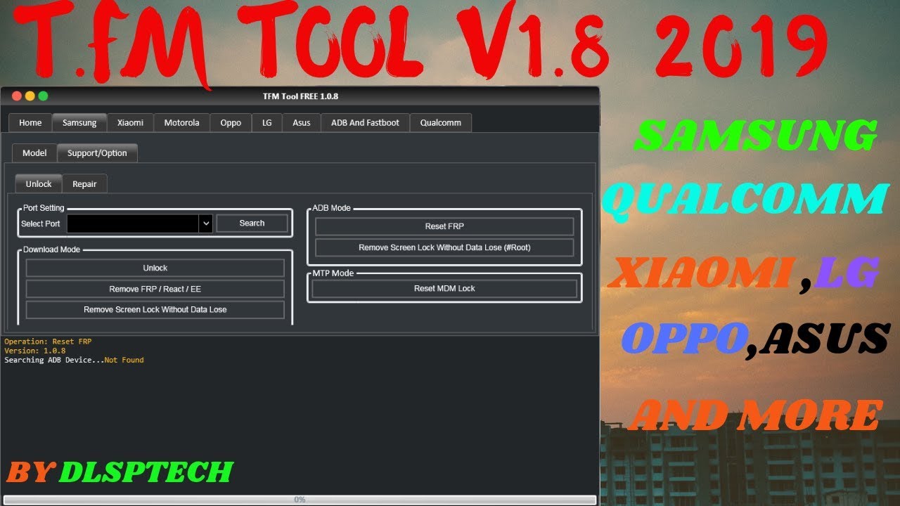 TFM Tool Pro v1.8 Free 2019 |Samsung New Frp tool|Oppo Qualcomm LG frp tool TFM TEAM - YouTube