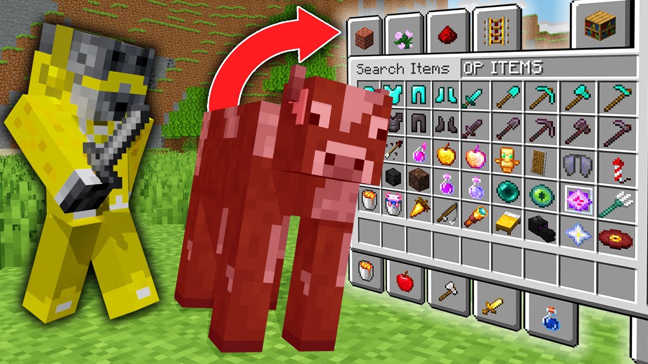 Minecraft Manhunt, But Mobs Drop Creative Mode... - YouTube