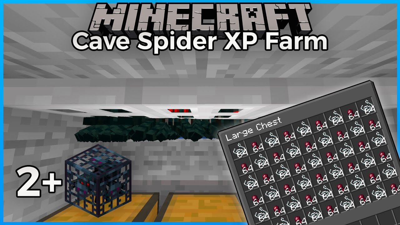 DOUBLE Cave Spider XP Farm! - Minecraft 1.16+ Tutorial - YouTube