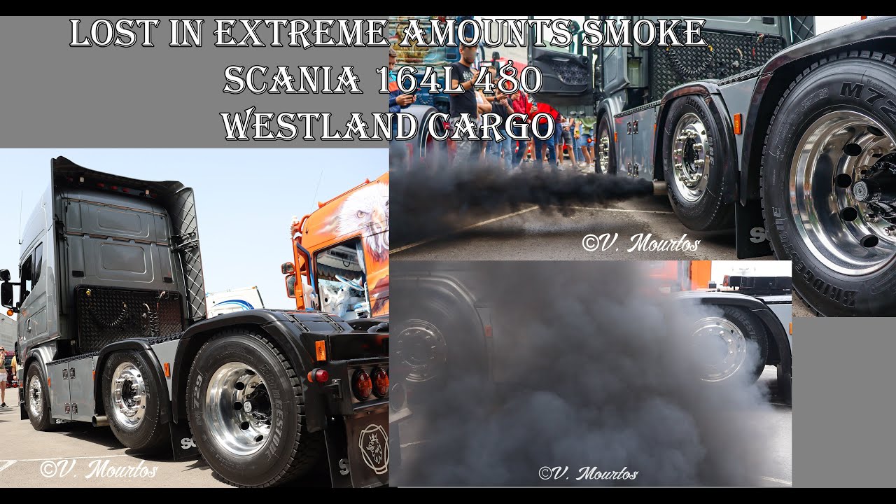 LOST in The SMOKE |-| SCANIA 164L 480 WESTLAND CARGO V8 LOUD Pipe SOUND ...