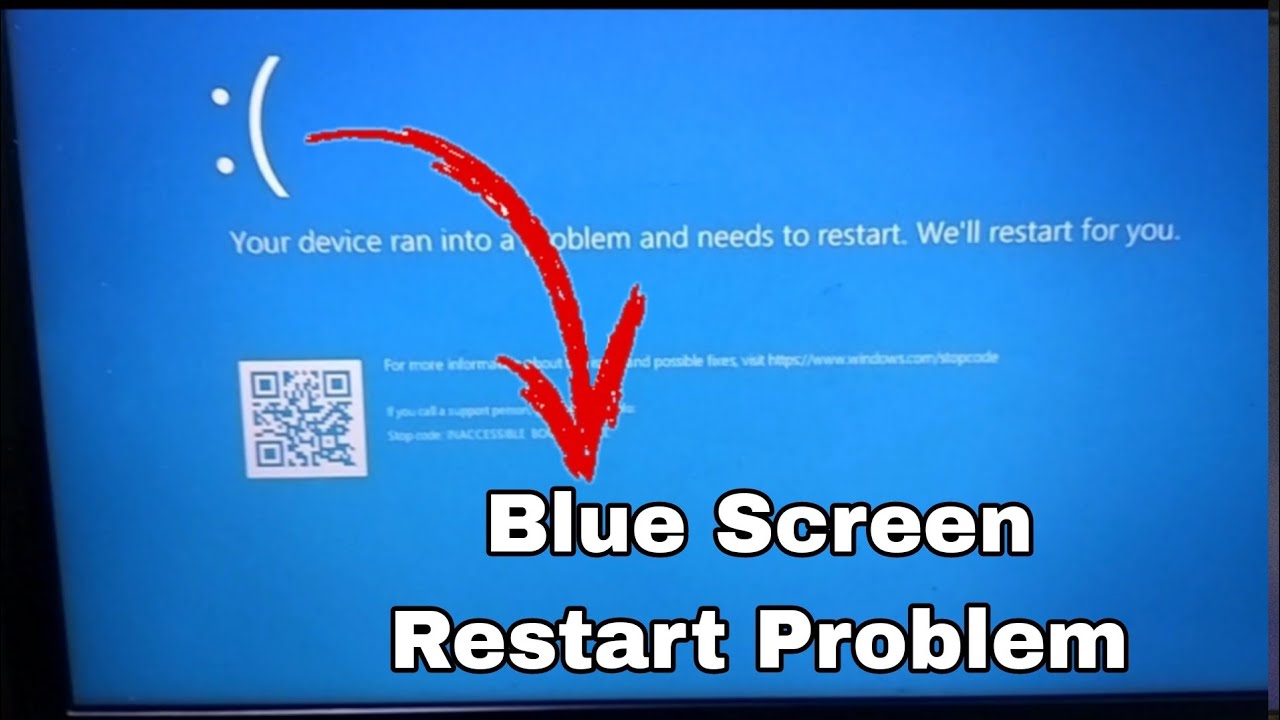 Your Device Ran Into a Problem and Needs to Restart.We'll Restart for ...