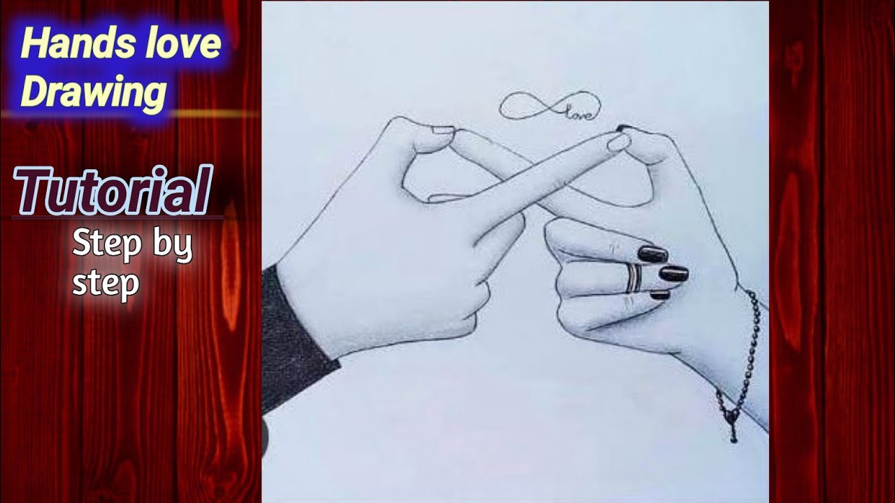 How to draw Hand love symbol drawing// 2023// Boy, girl hand drawing ...
