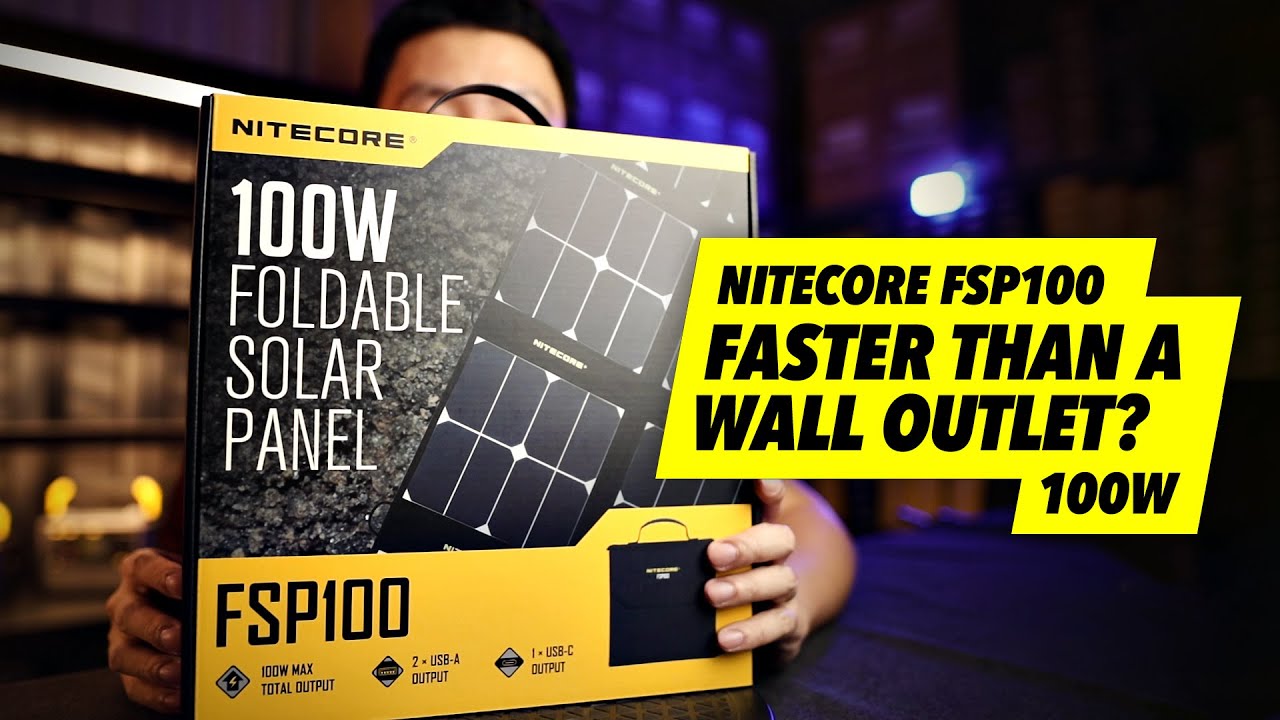 The Nitecore FSP100 Foldable Solar Panel (100W) FIRST LOOK! - YouTube
