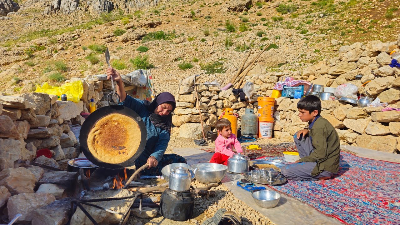 Nomadic life in the mountains | daily routine village life of Iran | Nomadic lifestyle of Iran ...