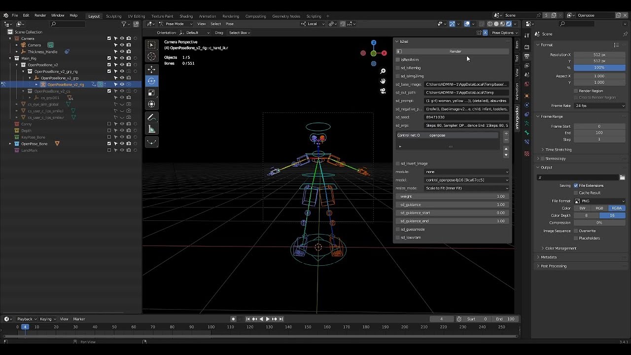 B2SD customizing open pose settings - YouTube