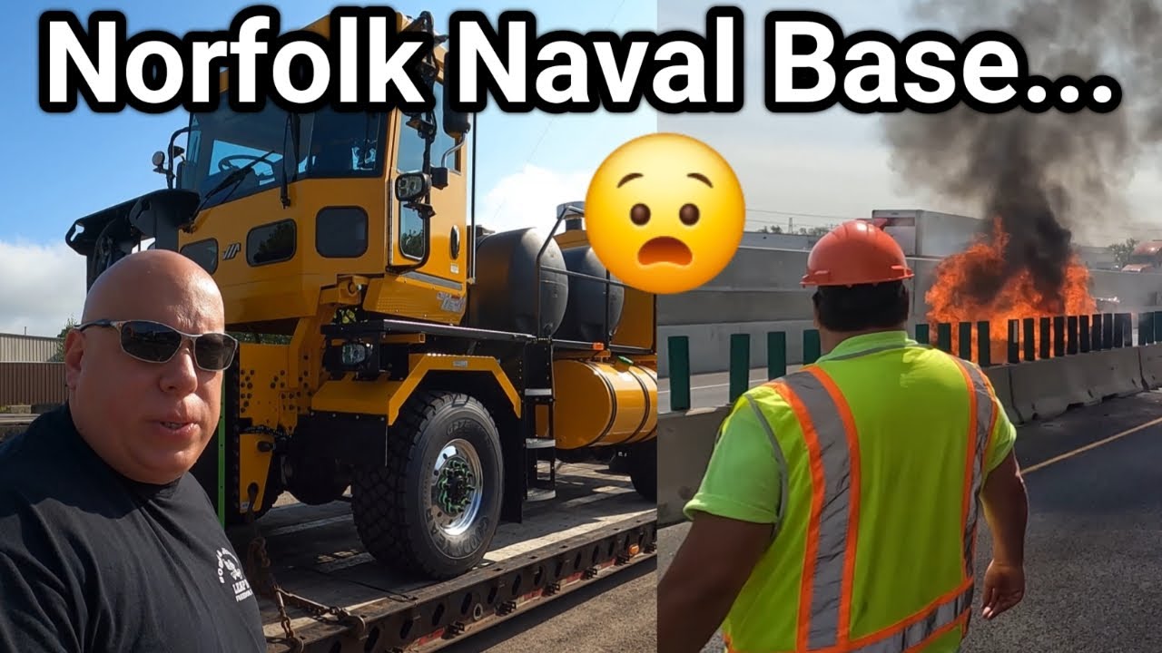 Fiery Start To Norfolk Naval Base Delivery - YouTube