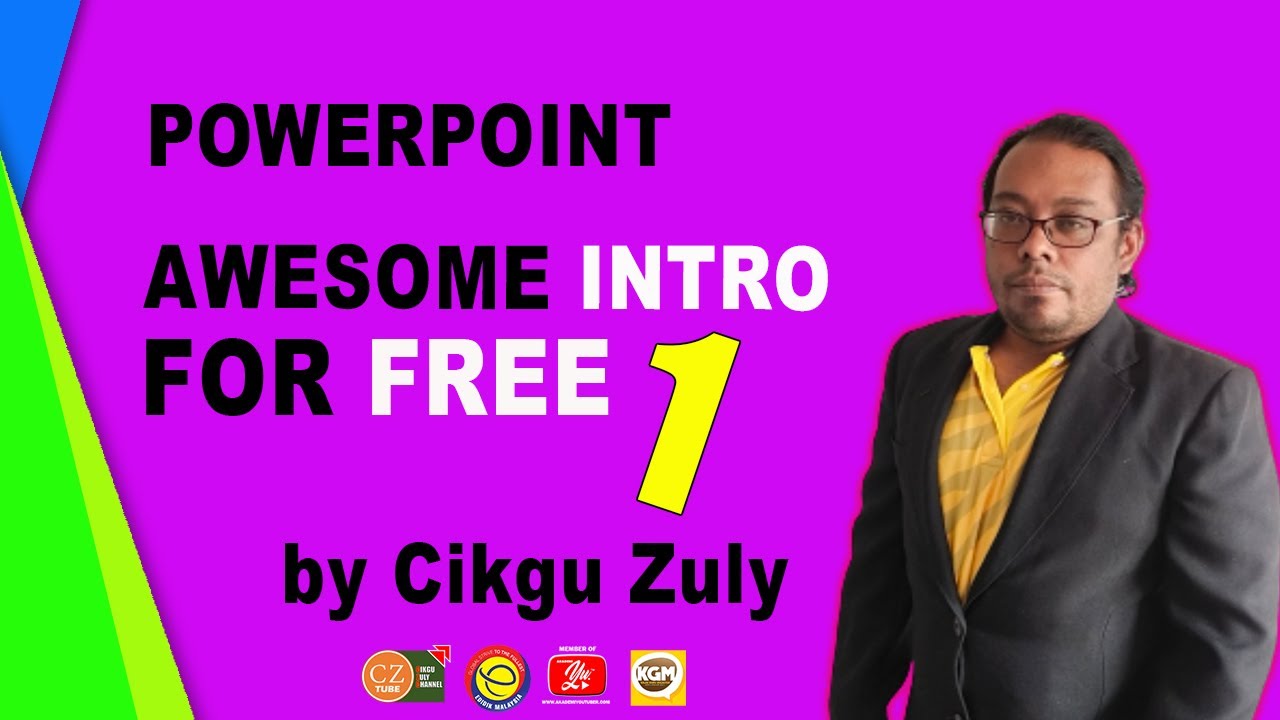 Tutorial Awesome PPT(Powerpoint) Intro template for Free 1 - YouTube