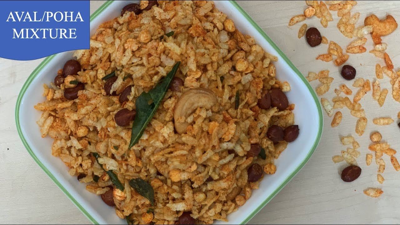 AVAL/POHA MIXTURE RECIPE | Easy Poha Chivda Recipe | Diwali Snack ...