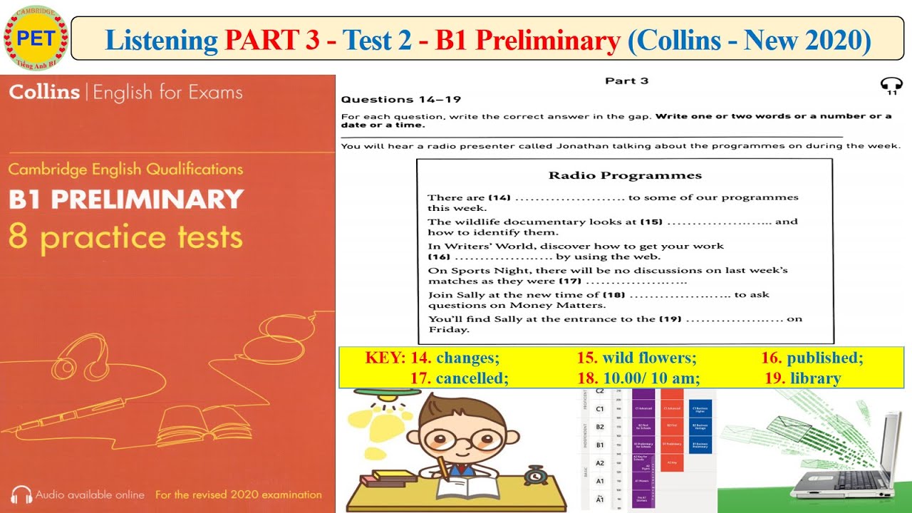 B1 Preliminary - Collins - Listening Part 3 Test 2 (2020 + Transcript ...
