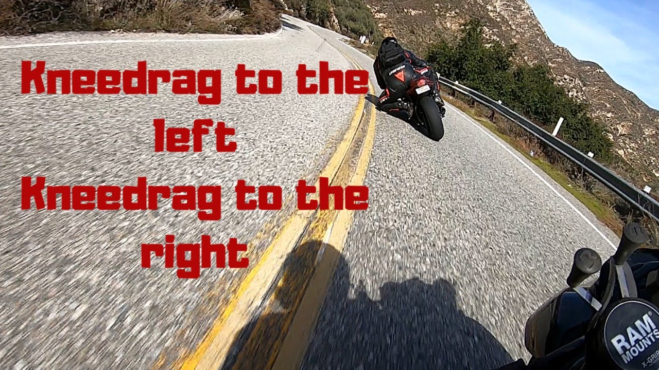 Riding with a knee dragging R6 Rider - YouTube