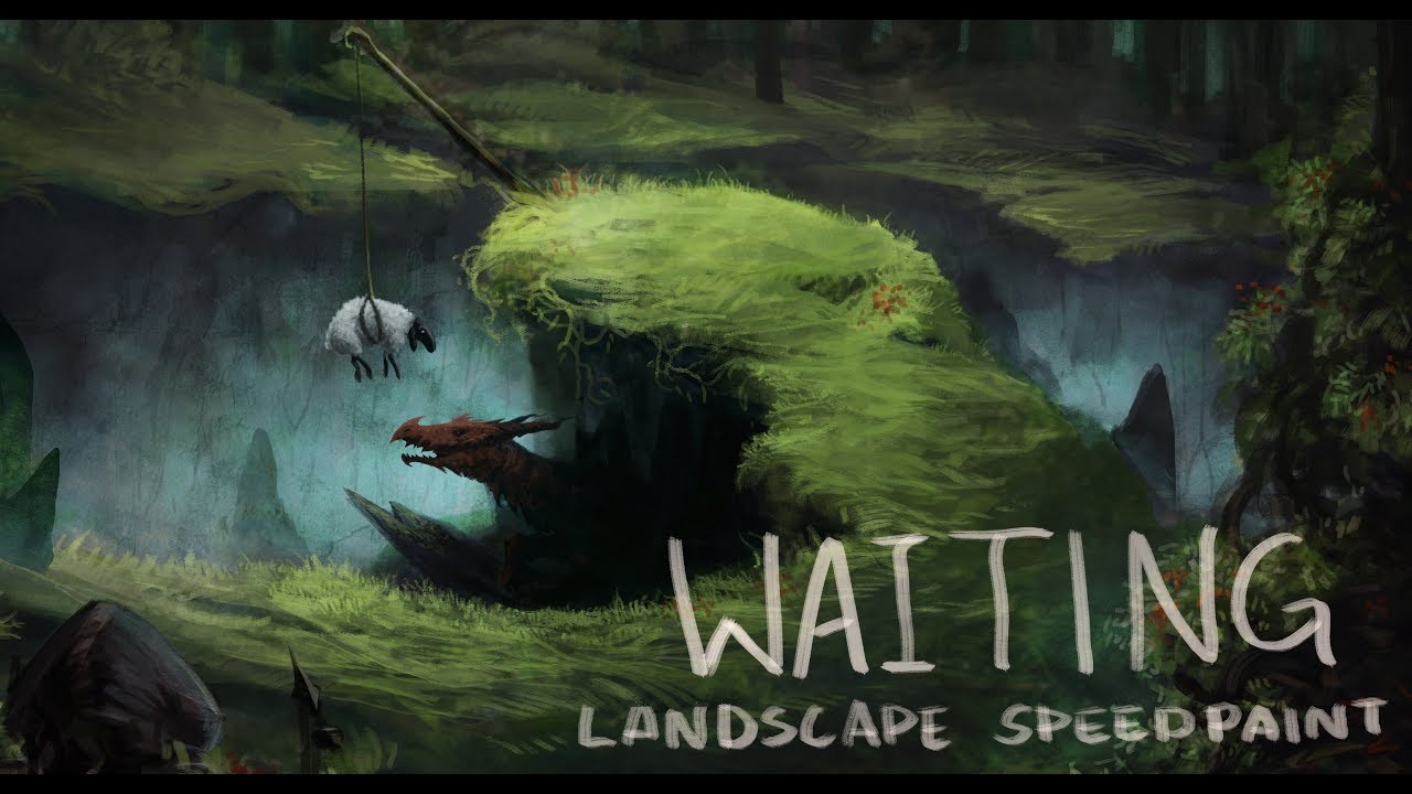 Waiting- Fantasy Landscape Speedpaint - YouTube