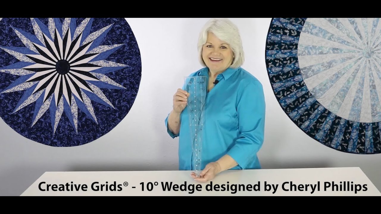 Creative Grids® 10 Degree Wedge Ruler - CGRCP1 - YouTube