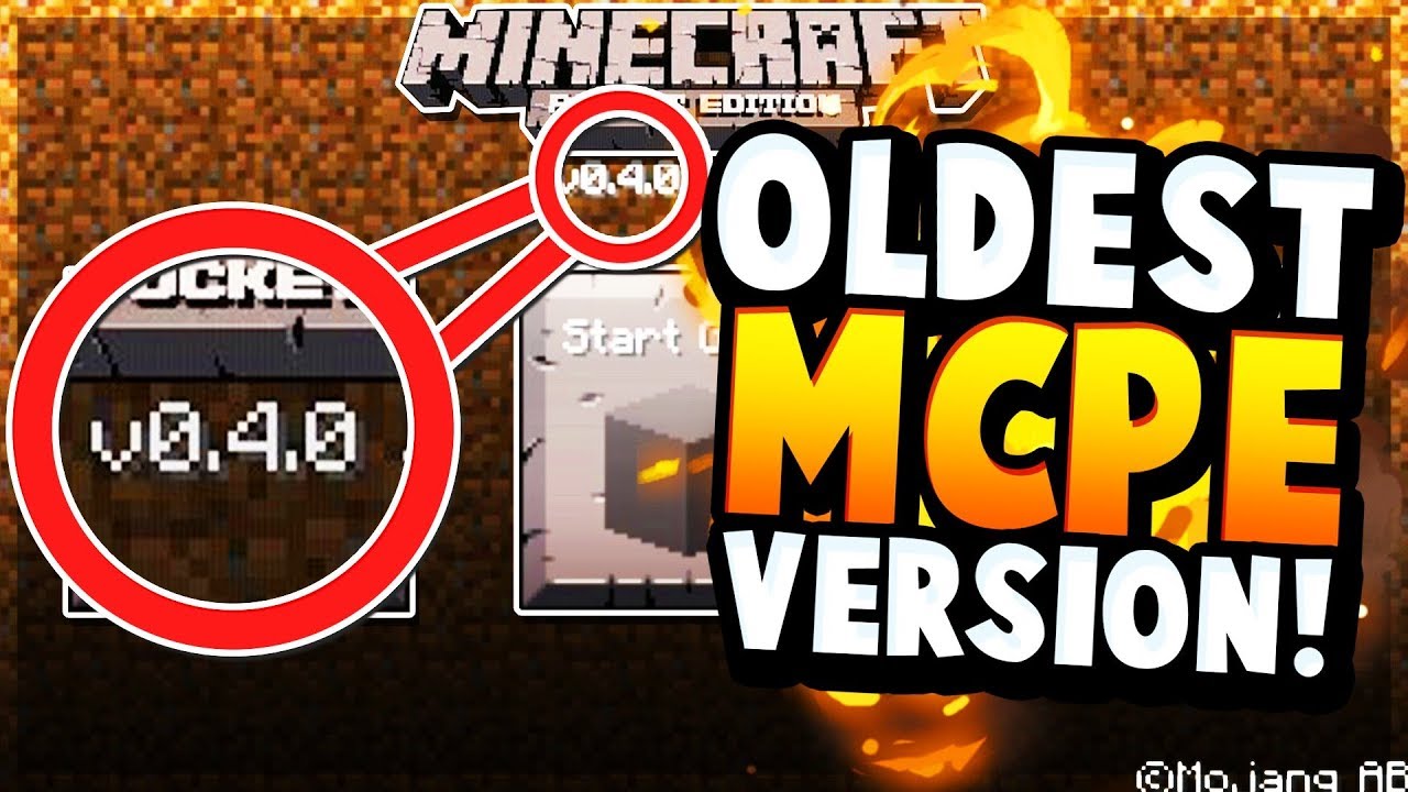 Playing the OLDEST Version of MCPE! 😱 - Minecraft PE (Pocket Edition ...