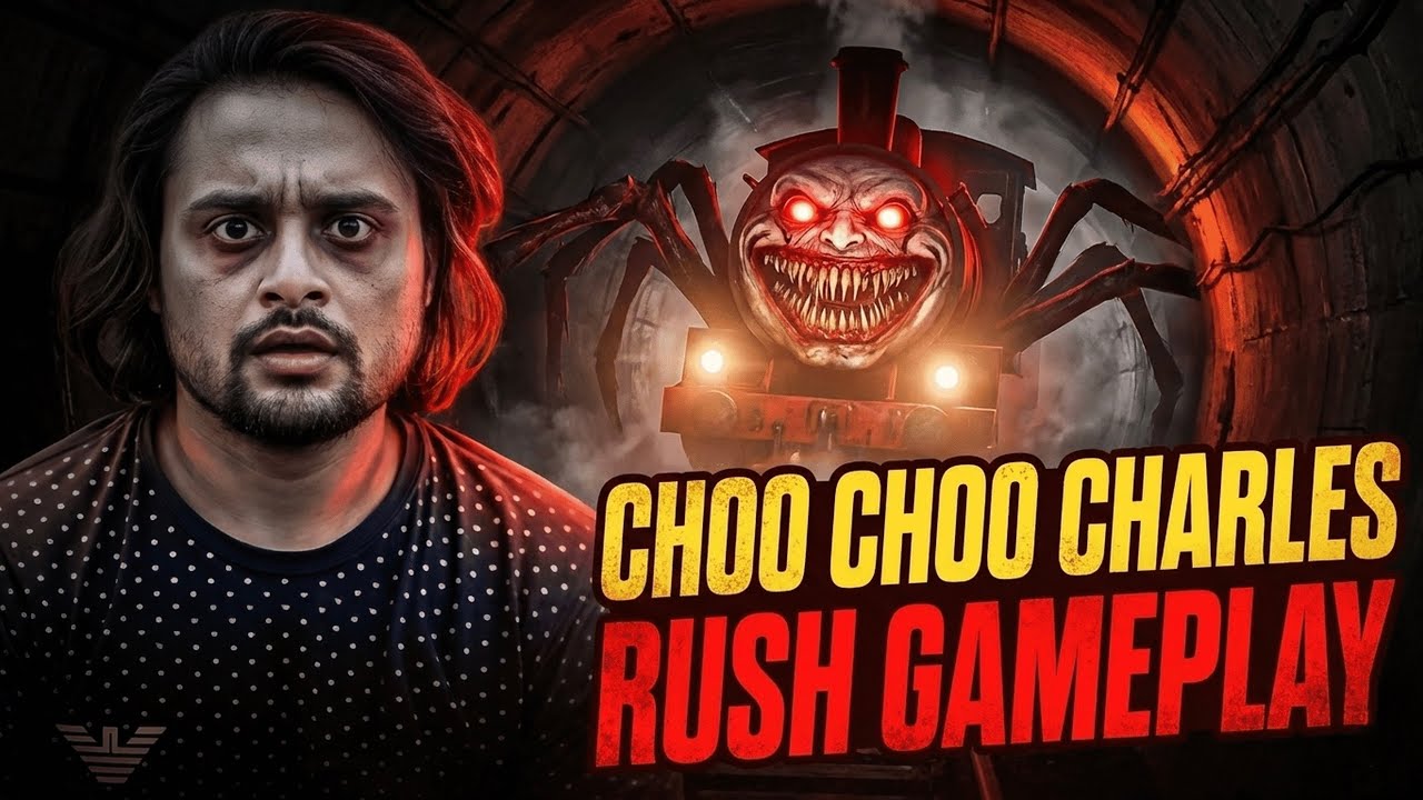 Choo Choo Charles Monster Train with Celeb OP #shortslive #horrorgaming ...