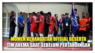 Kebersamaan Tim Arema FC dengan para Ofisial saat sebelum laga Lawan ...