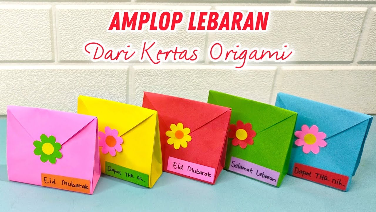 Membuat Amplop Lebaran Dari Kertas Origami || Amplop Lebaran Unik - YouTube