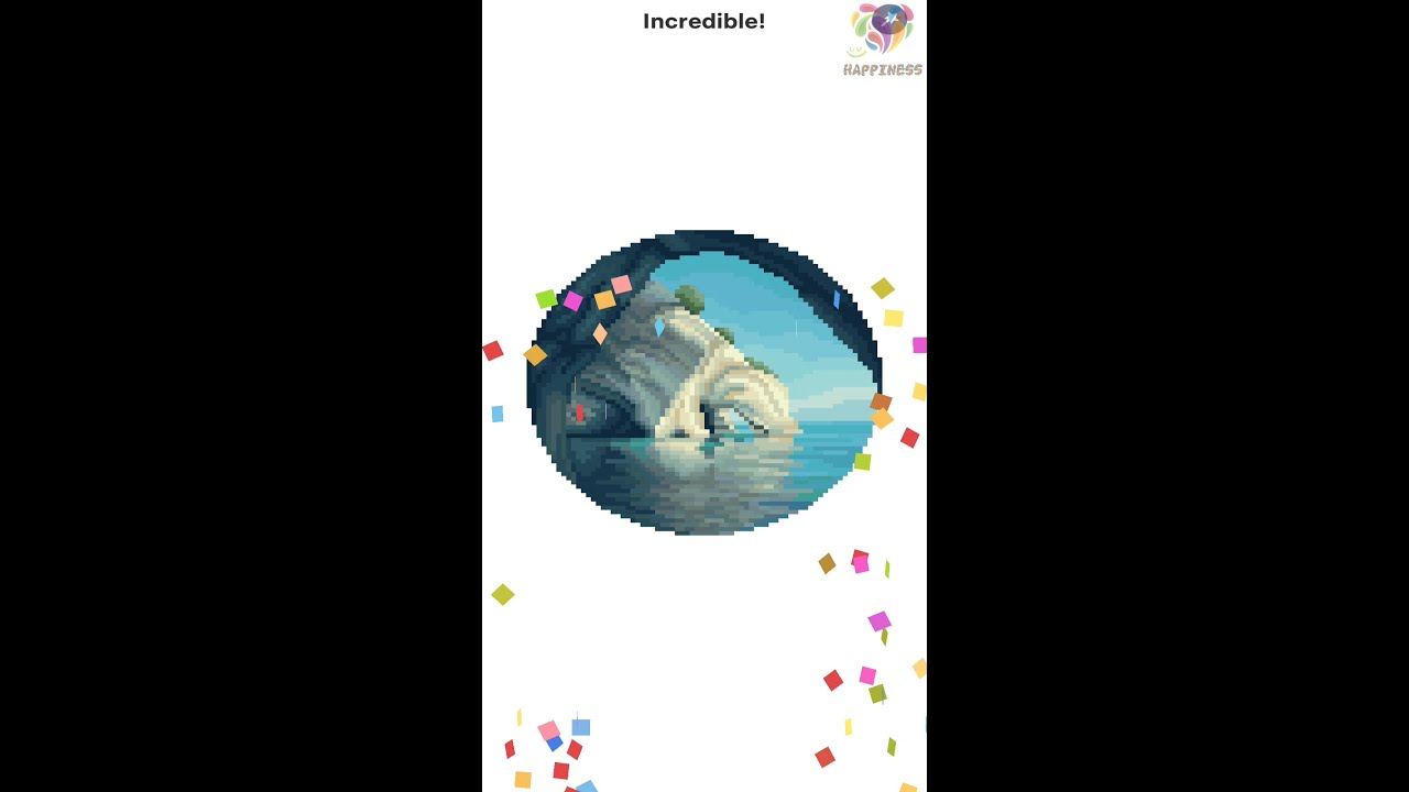 Coloring Beautiful Blue Ocean view - Pixel art - YouTube