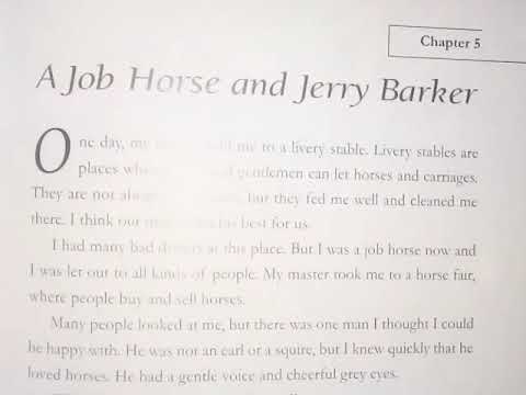 A Job Horse And Jerry Barker || Ch-5 || Class-7 || Novel - Black Beauty ...