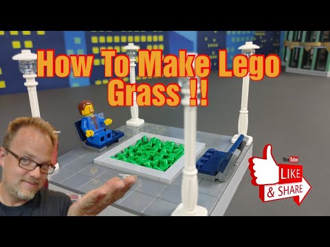 How to make a Lego grass patch for lawns and parks. - YouTube