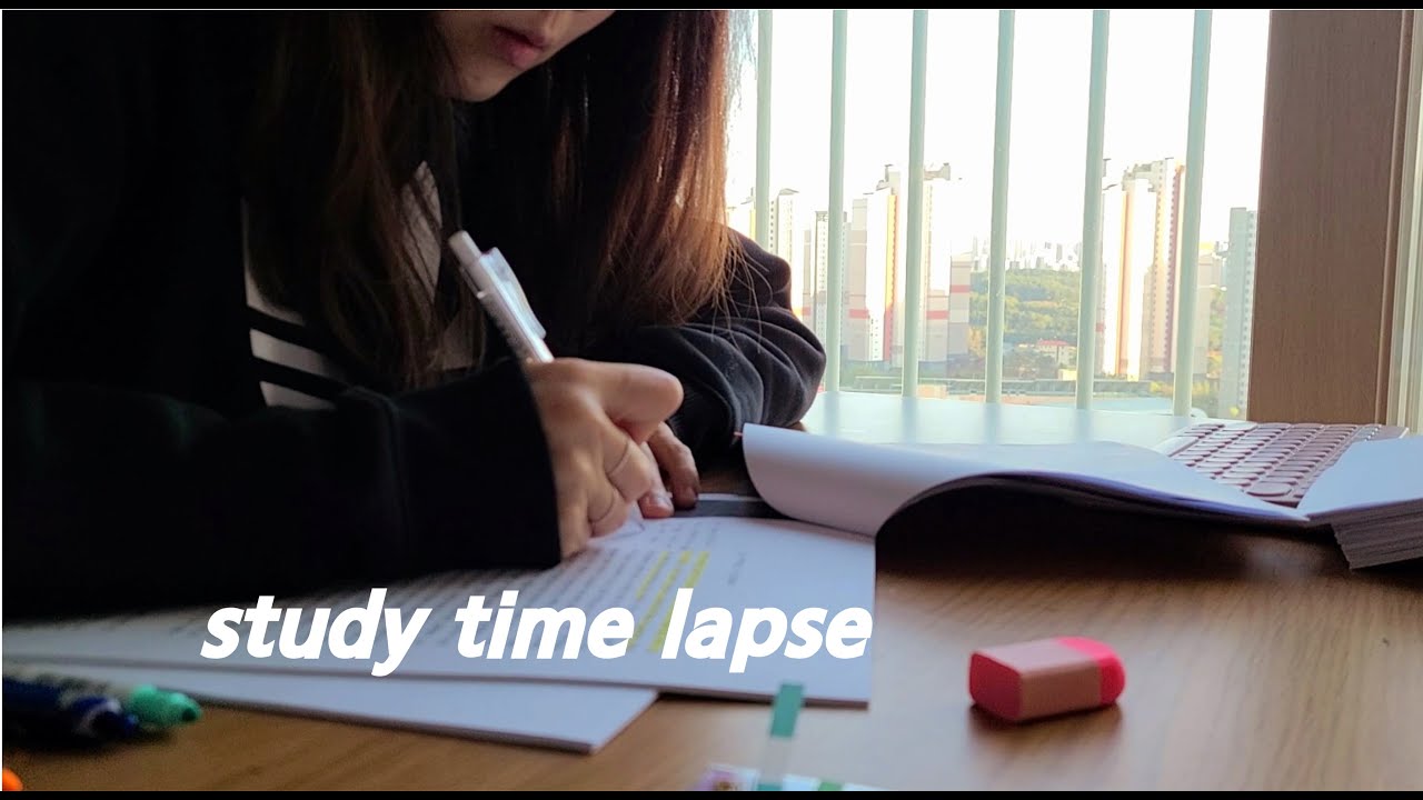 대학원생 스터디윗미, 공부타임랩스 study time lapse (music ver.) PhDStudent - YouTube