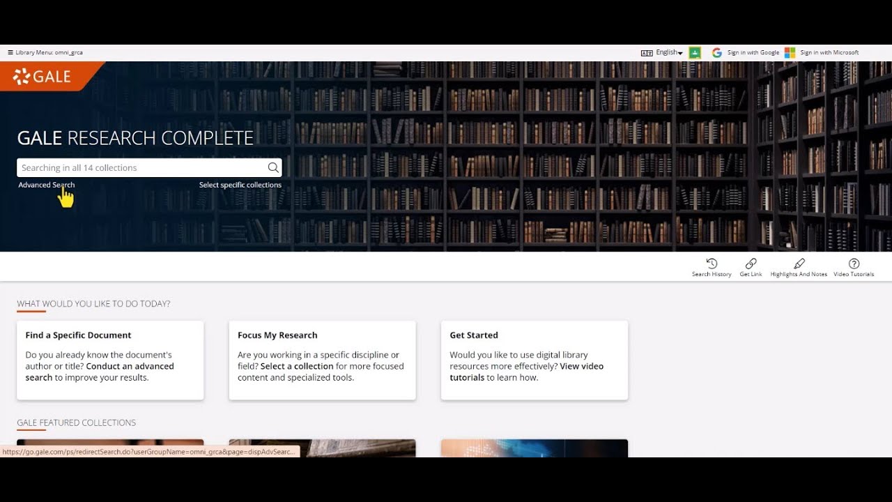 [EMEA and India] Gale Research Complete - Intro and Homepage - YouTube