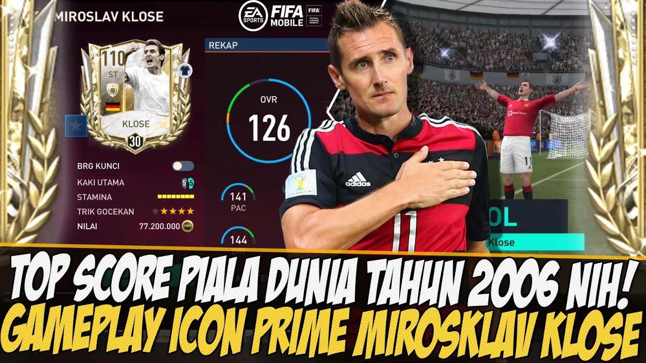 TOP SCORE PIALA DUNIA!! REVIEW GAMEPLAY ICON PRIME KLOSE FIFA 2022 ...