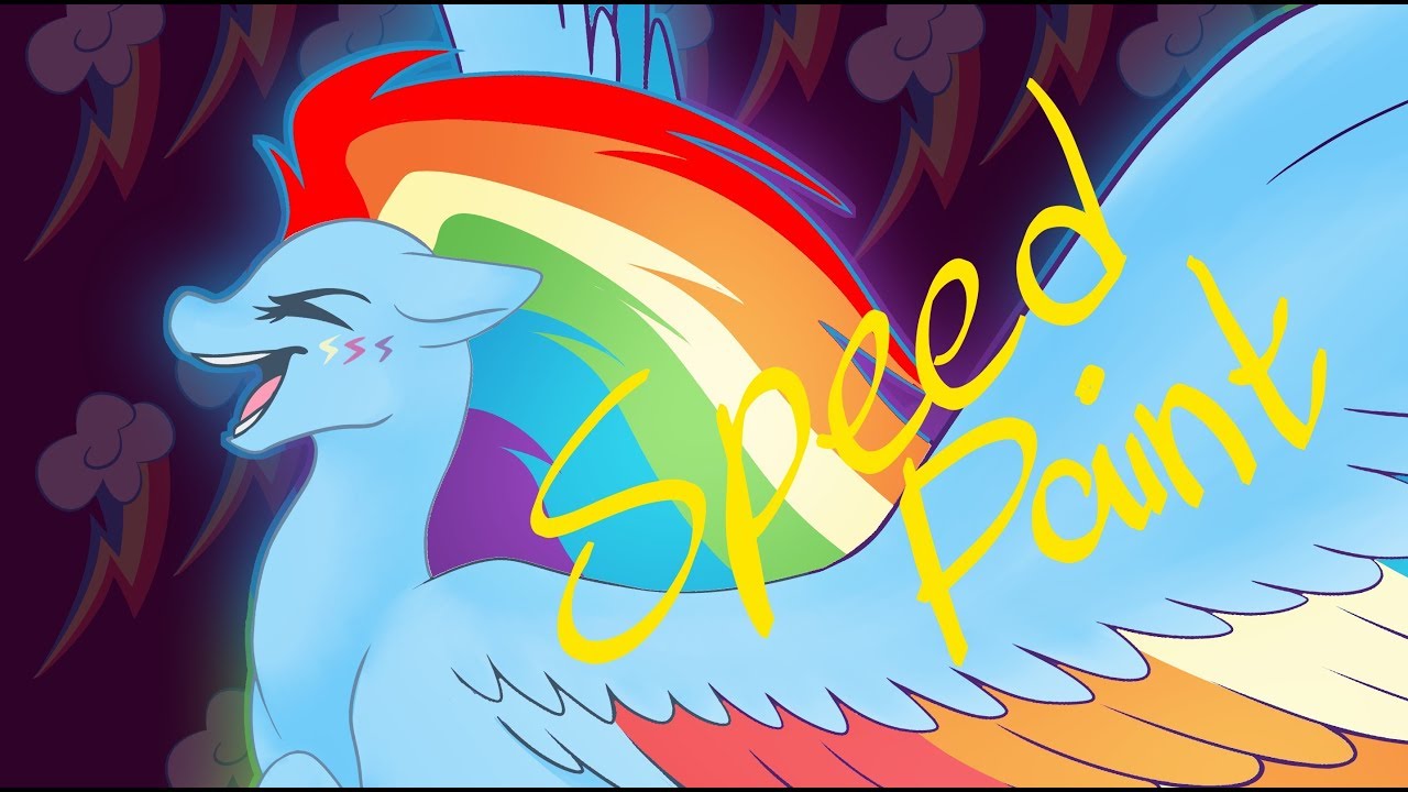 (MLP SPEEDPAINT) Rainbow Powered Dashie! - YouTube