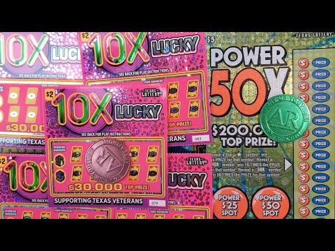 10X LUCKY AND POWER 50X TEXAS LOTTERY TICKET - YouTube