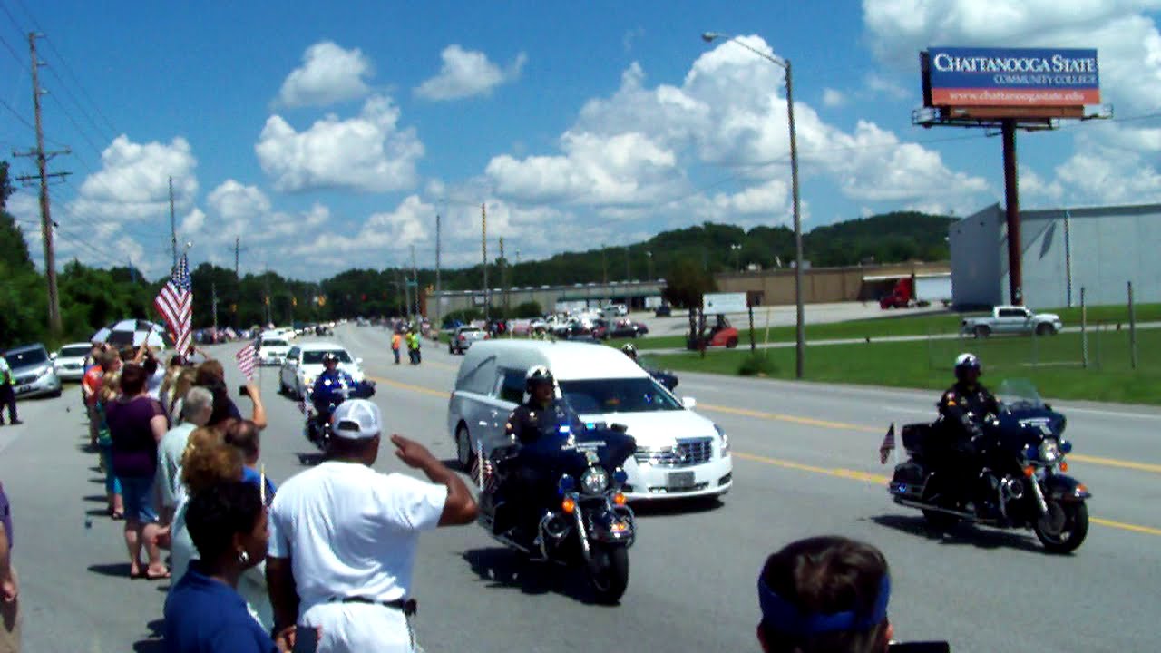 U.S. Marine Staff Sergeant David Allen Wyatt Funeral Procession - YouTube