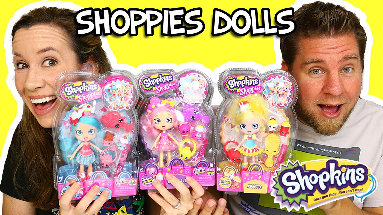 Shopkins Shoppies Dolls - Jessicake, Bubbleisha, And Popette - YouTube