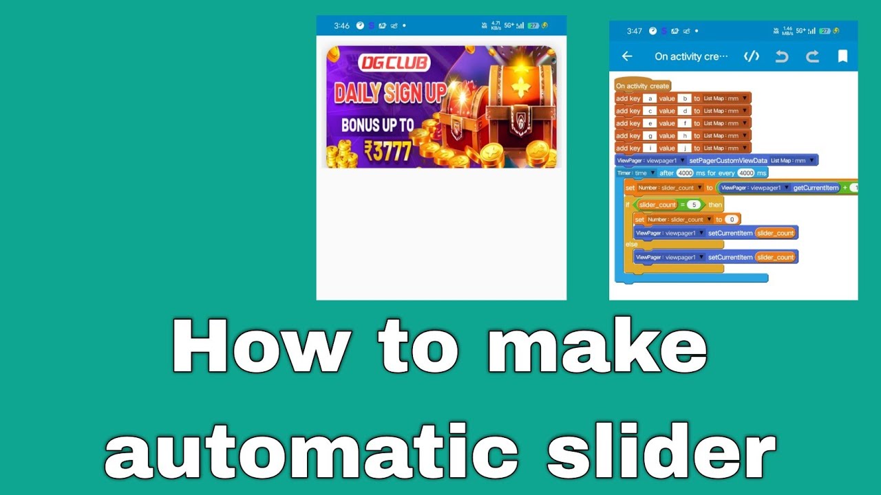 How to make auto slider in sketchware || image automatic slide in ...