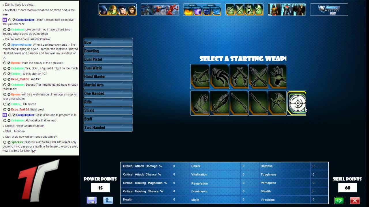 DCUO Ultimate Skill Planner Preview - YouTube