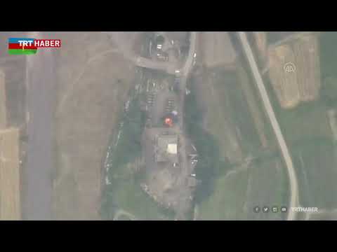 Azerbaycan Savunma Bakanlığı, Ermenistan’a ait mevzilerin vurulduğu görüntüleri paylaştı