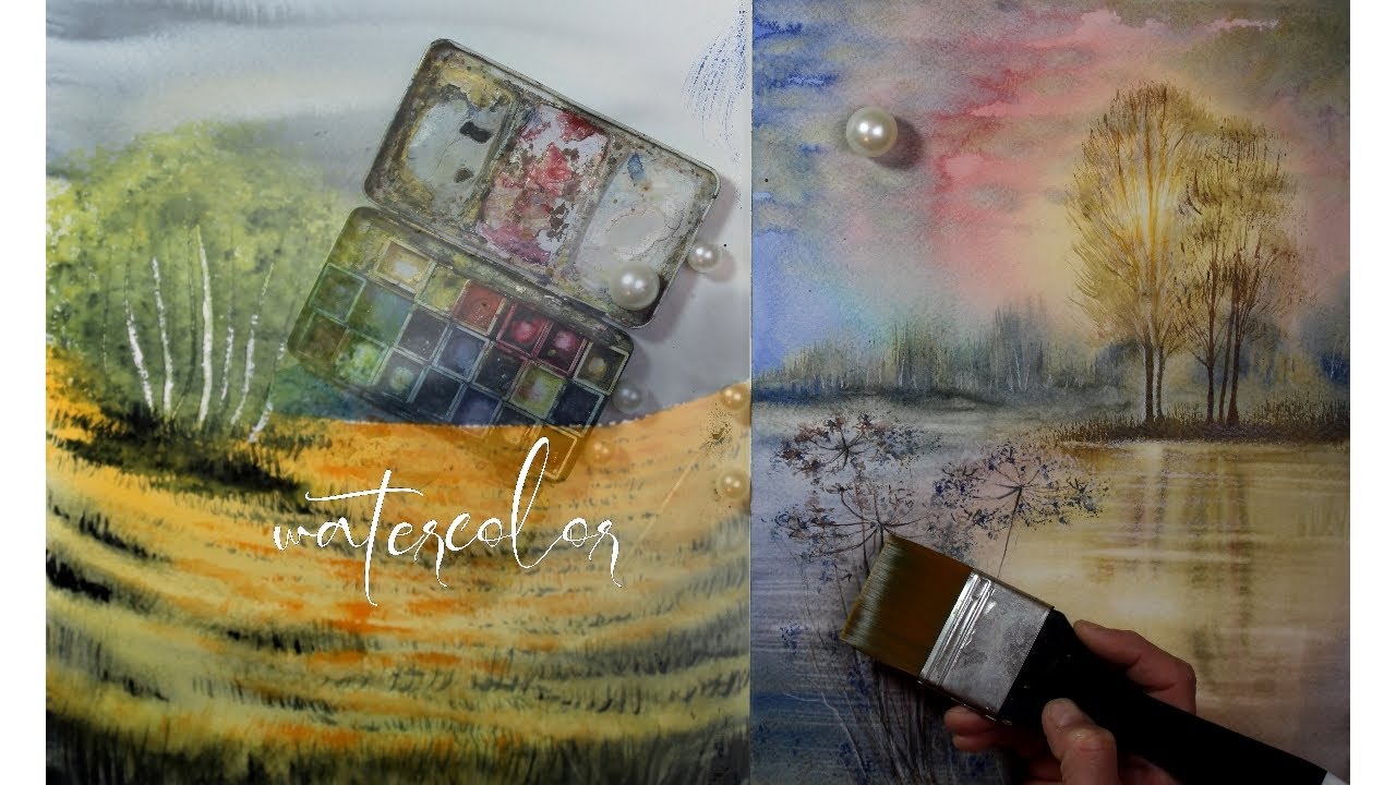 Atmosphärische Landschaftsmalerei step by step - Aquarell Tutorial ...