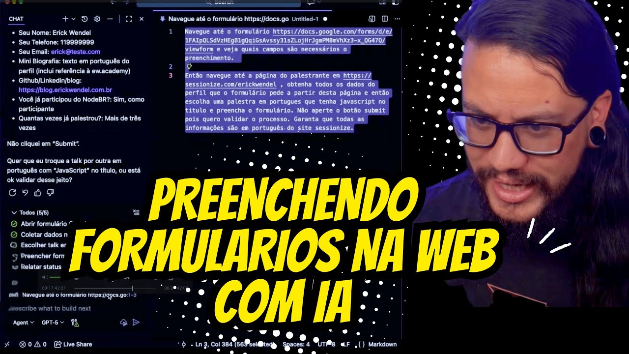 Navegando na Web com Playwright MCP (preenchendo google forms com IA e ...