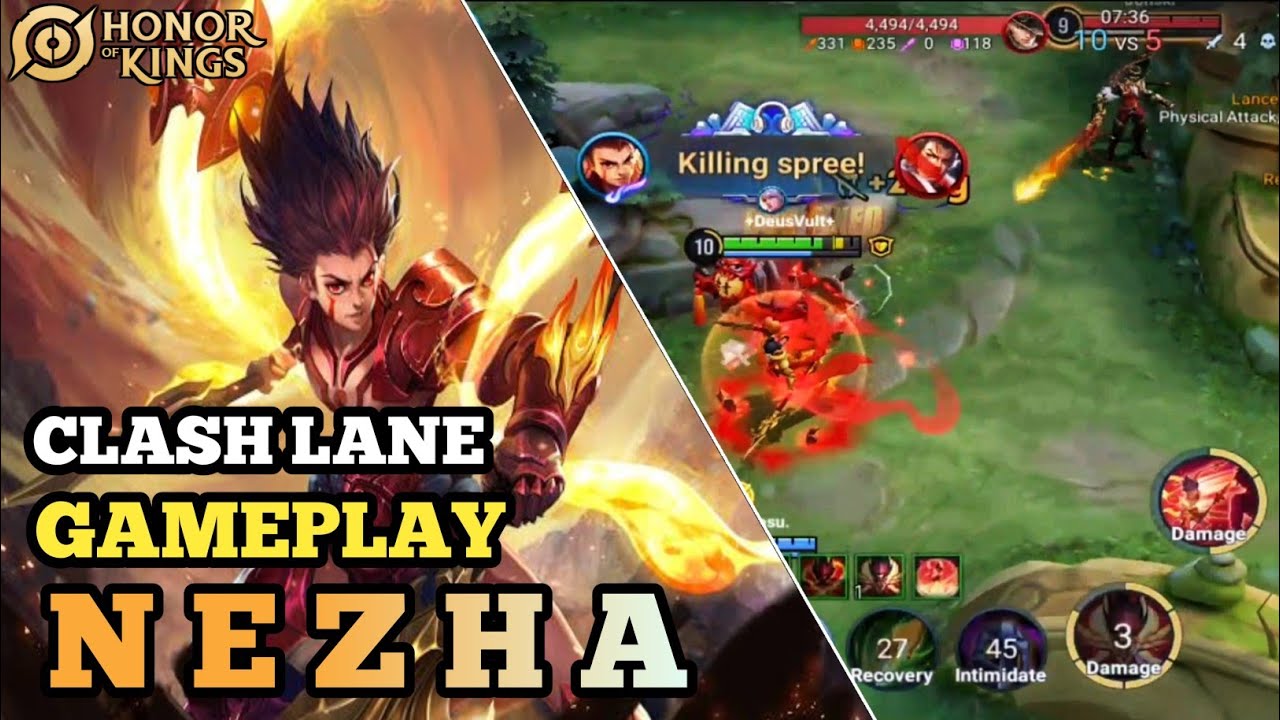 Nezha the clash lane King best gameplay - Honor of Kings - YouTube