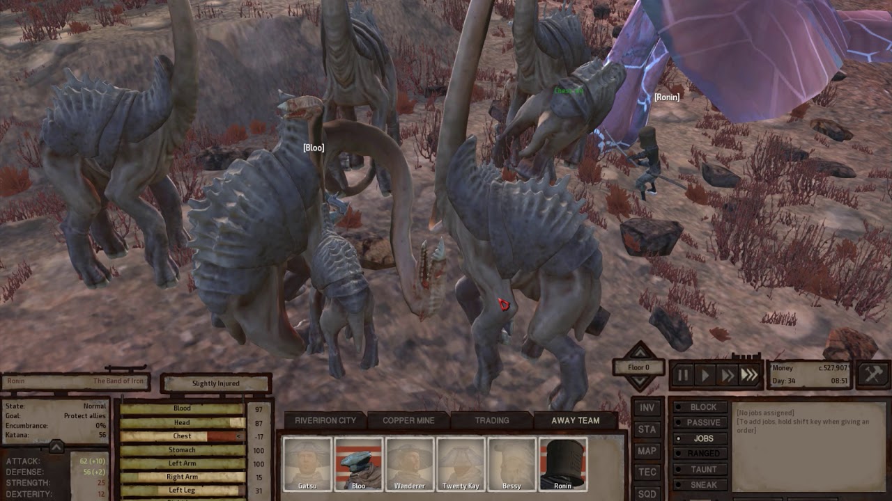 Kenshi: My Tech Hunters somehow surviving a Beak Thing ambush - YouTube