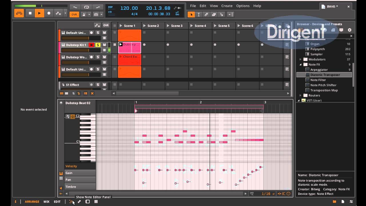BITWIG STUDIO 1.1 Note FX解説2 - YouTube