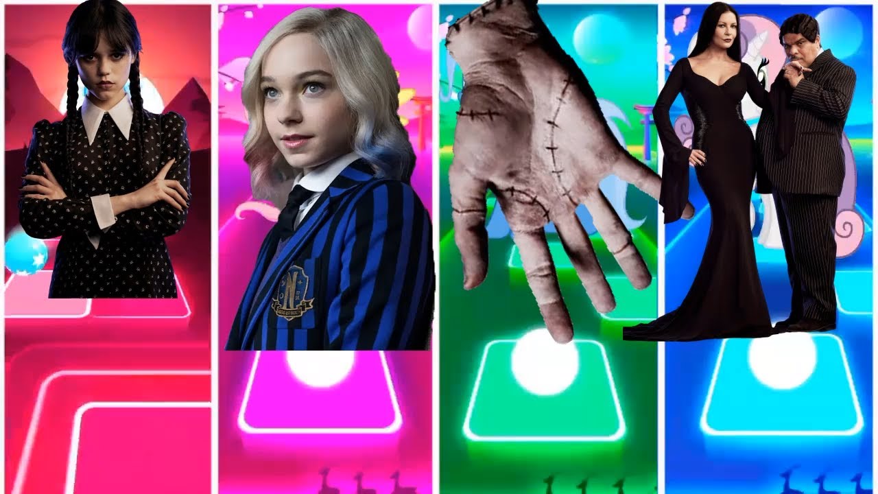 Wednesday Addams vs Emma Myers (Enid Sinclair) vs Thing vs Addams ...