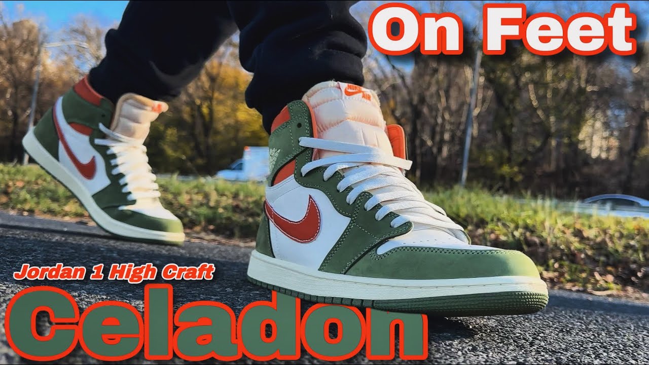 Jordan 1 High Craft Celadon - On Feet (First Look) - YouTube