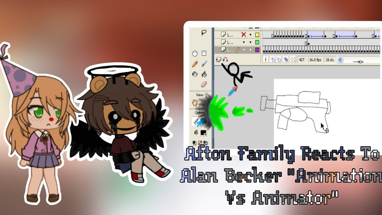 The Afton Family Reacts To Animator VS Animation By Alan Becker ...