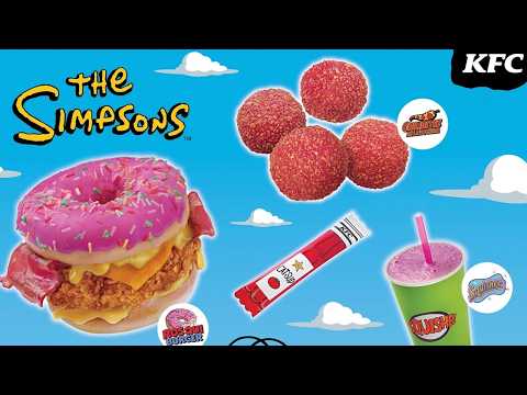 The Simpsons collab with KFC. Lots of cool Simpsons toys and food!