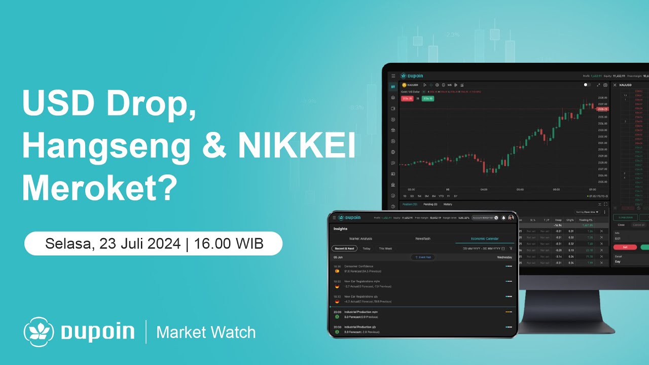 Market Watch | USD Drop, Hangseng & NIKKEI Meroket? | 23 Juli 2024 #BestBroker - YouTube