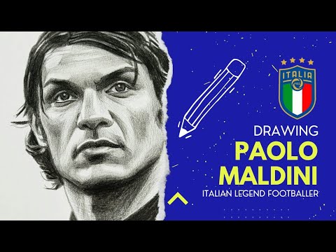Drawing Paolo Maldini an Italian legend footballer - YouTube