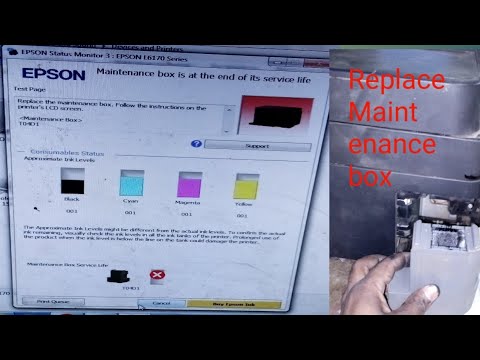 Epson L6170 Maintenance box full /Epson L6150 ink pad change / epson ...