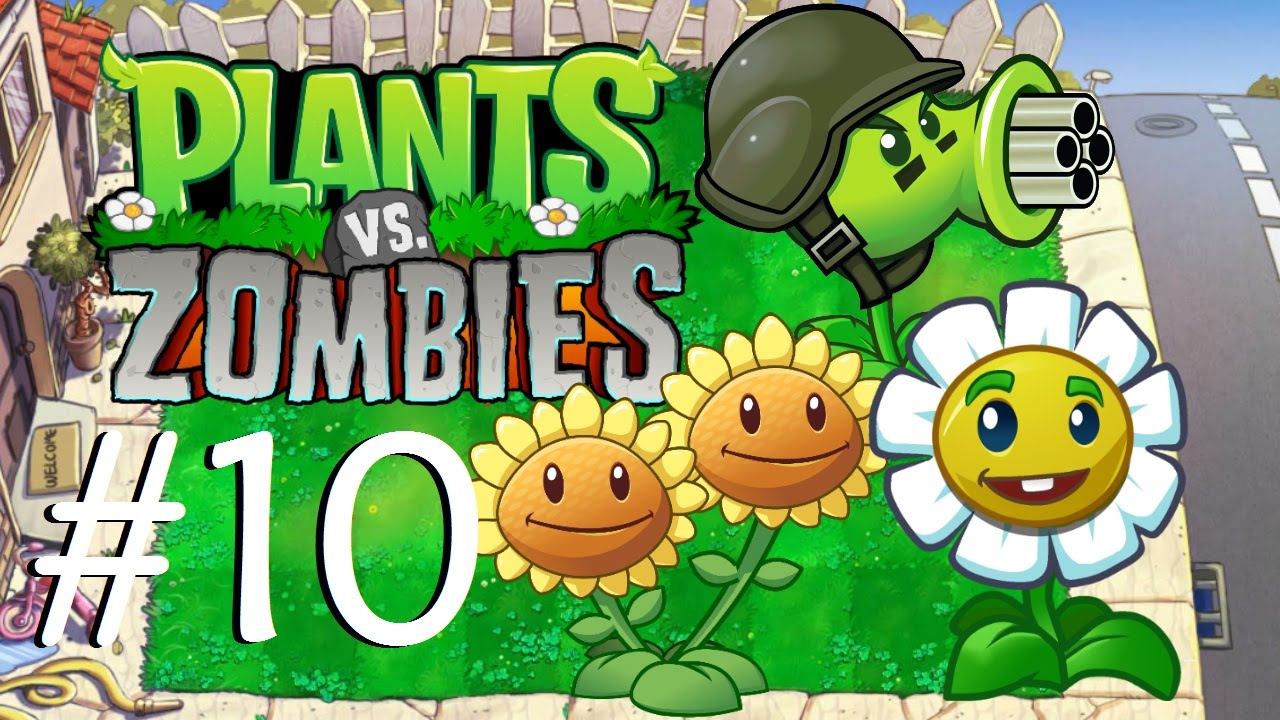 Plants Vs Zombies - Gameplay Walkthough Part 10 - World 1 Part 2 ...