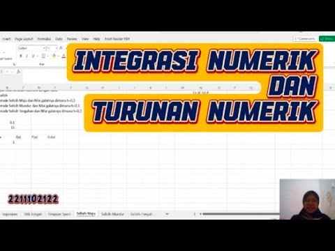 INTEGRASI NUMERIK DAN TURUNAN NUMERIK (Excel & Manual) - YouTube
