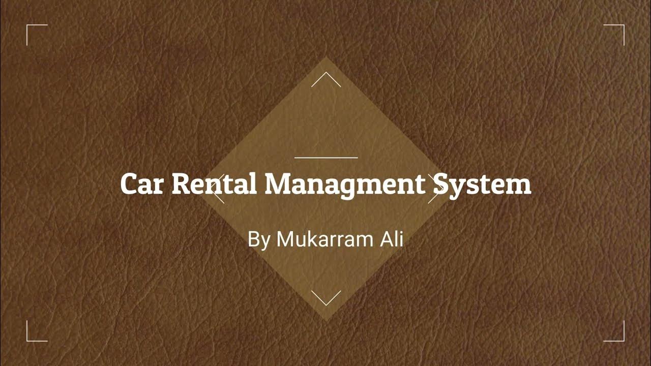 Car Rental Managment System with C++ || Programming - YouTube